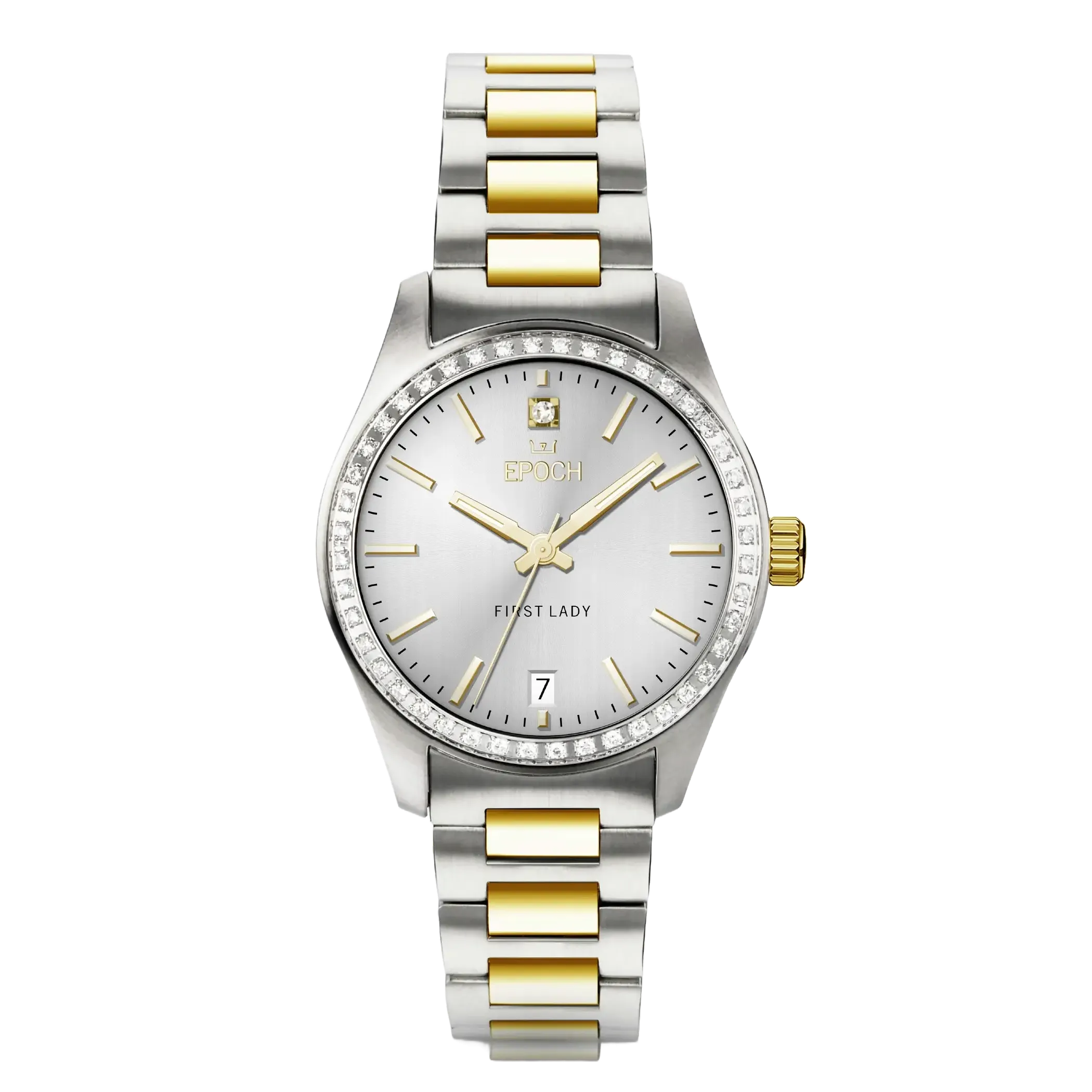 Epoch - First Lady Full Diamond Gold Silver – Watches of Scandinavia