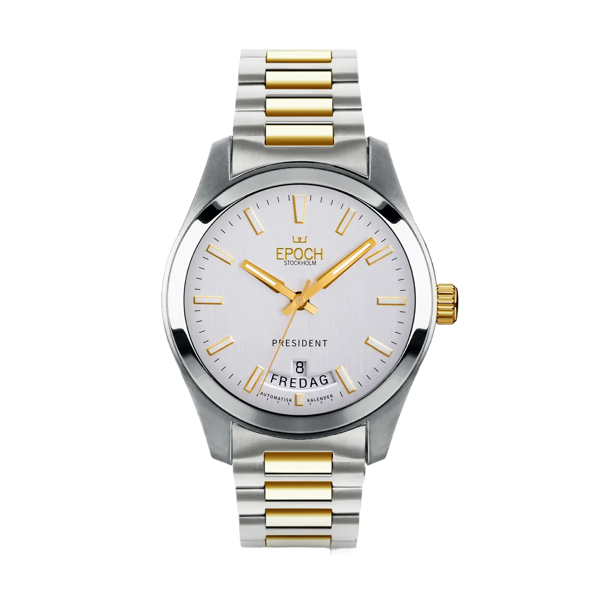 Epoch - President Automatic Calendar Gold Silver – Watches of Scandinavia