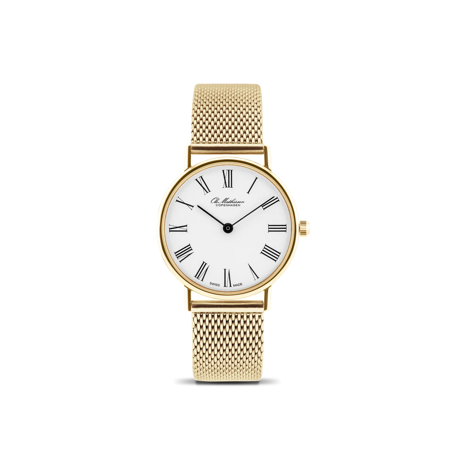 Ole Mathiesen - Classic Gold White Roman 28mm – Watches of Scandinavia